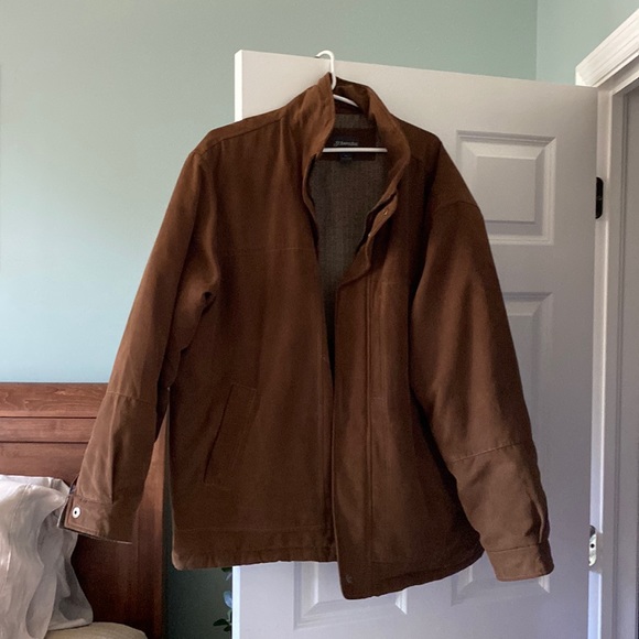 St. John's Bay | Jackets & Coats | Mens Brown Faux Suede Jacket | Poshmark